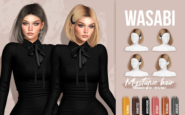 Second Life Marketplace - Wasabi // Mystique Hair - Absolute Pack