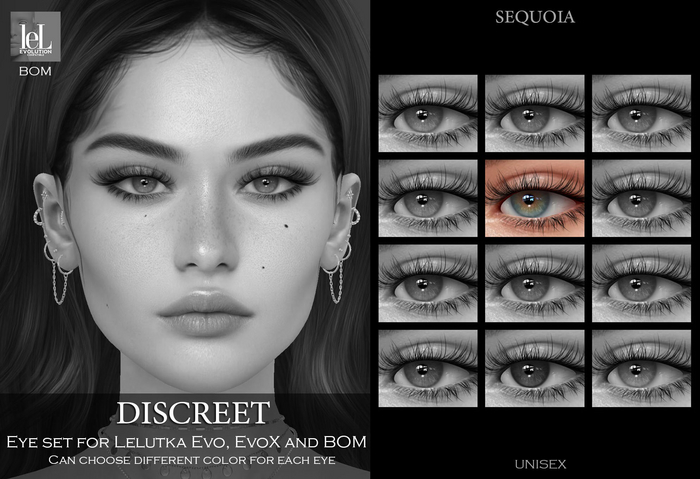 Second Life Marketplace - DEMO::Sequoia:: Discreet eye set (LeLUTKA Evo ...