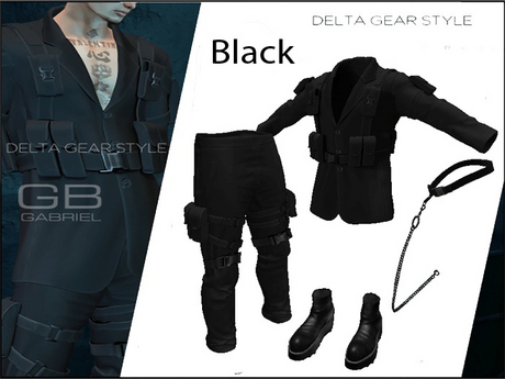 Second Life Marketplace - .::GB:: Delta Gear Style Set Black+RARE-Belleza