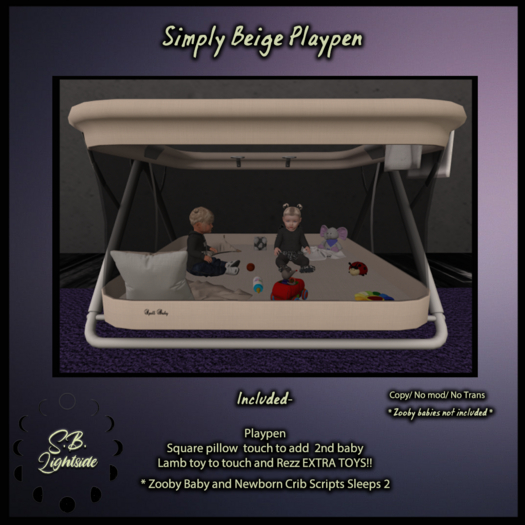 Second Life Marketplace - (SB) Simply Beige Playpen V1
