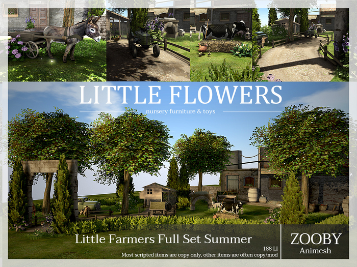 Second Life Marketplace - Farm Little Farmers Summer - Zooby