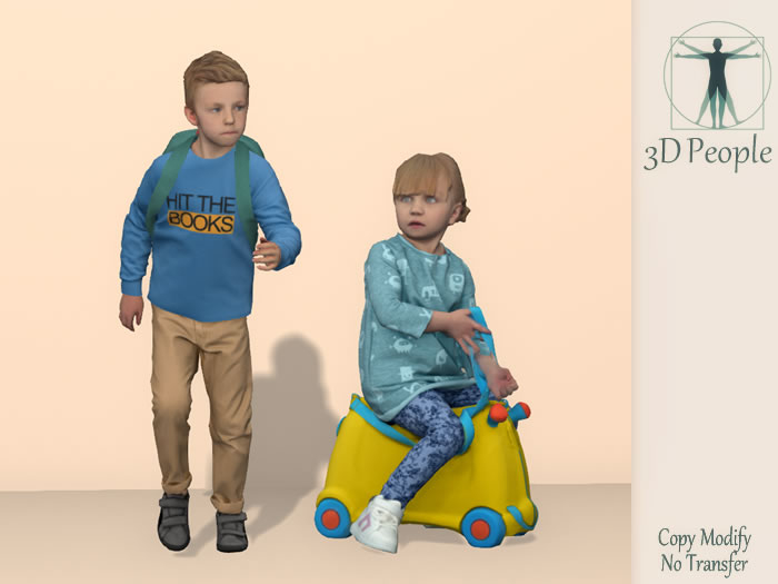 Second Life Marketplace - 3D People - Family - Playing Kids (4 LI)