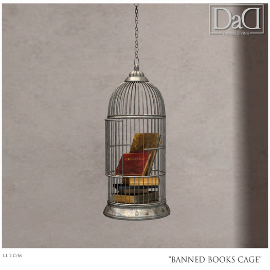 Second Life Marketplace - 10 - DaD - The Cage Collector - Banned Books Cage