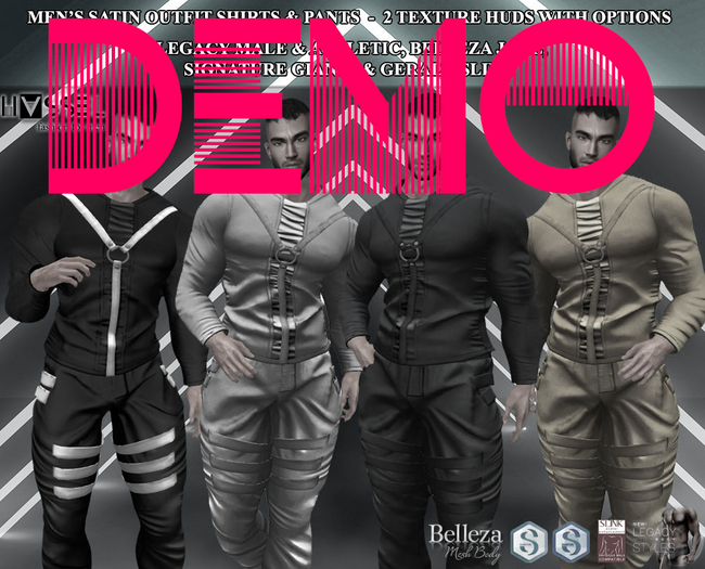 Second Life Marketplace - (HASSEL) DEMO MENS OUTFIT BRYAN TSHIRT & PANT ...