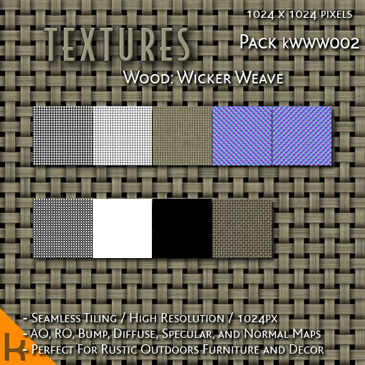 Second Life Marketplace - [kWWW002] 1024px olive green bamboo basket ...