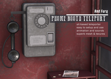 Second Life Marketplace - [RedFury] Teleport Booth - fatpack