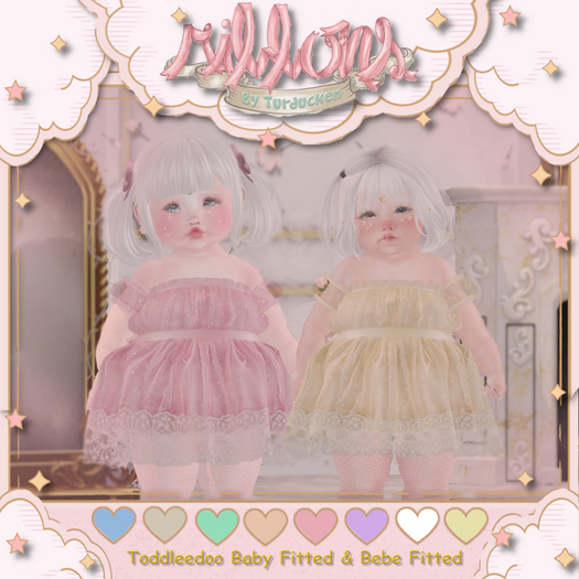 Second Life Marketplace - {Ribbons} Trixie Dress - Yellow {Box}