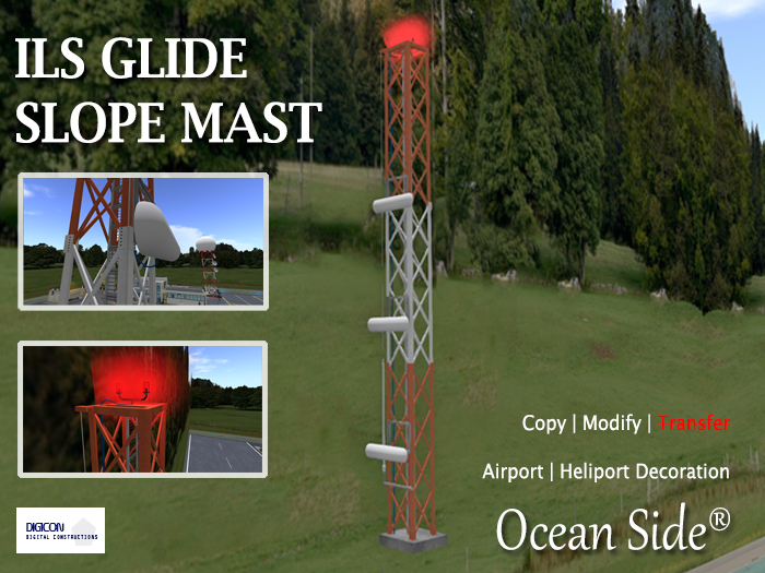 Second Life Marketplace - ILS Glide Slope Mast | Glide Path Mast