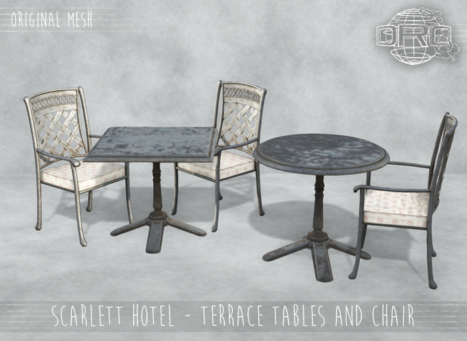 Second Life Marketplace - -DRD- Scarlett Hotel - Terrace tables and ...