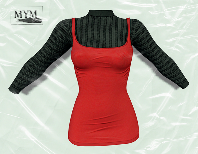 Second Life Marketplace - Mym Store- Yenefer Swetear&Dress-Red