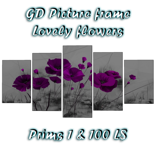 Second Life Marketplace - GD Picture frame Lovely flowers
