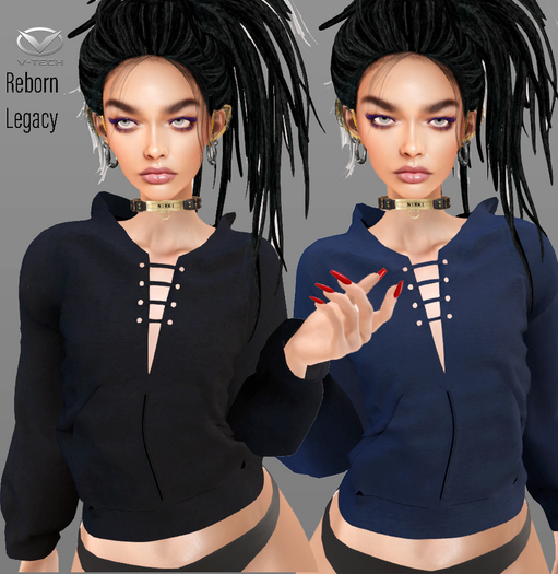 Second Life Marketplace - SiK Windsor Black n Navy - Reborn Legacy V Tech