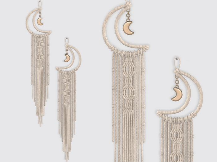 Second Life Marketplace - Dahlia - Occult - Half Moon Macrame - Cream