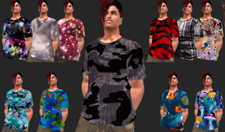 Second Life Marketplace - WW Mens Mesh Vintage Tee V16 Revised - 4 MP