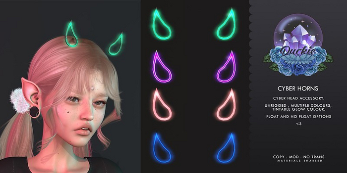 Second Life Marketplace - duckie . cyber horns [ ADD ME ]