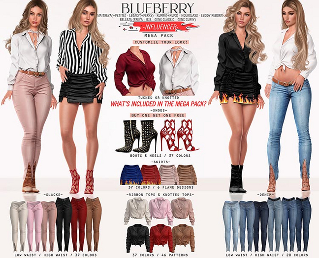 Second Life Marketplace - Blueberry - Influencer Set - MegaPack