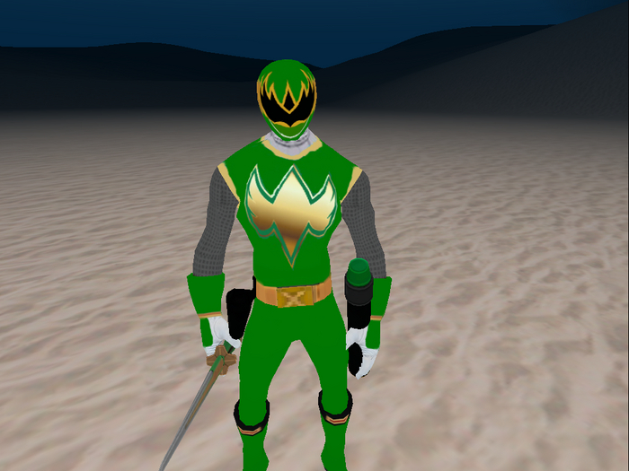 Second Life Marketplace - power rangers ninja storm green samurai v2 avatar