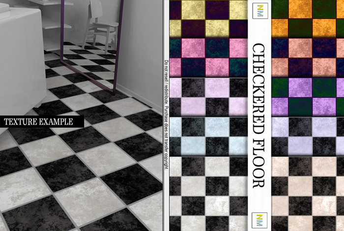 Second Life Marketplace - Checkered Floor A 10 Seamless Builders ...
