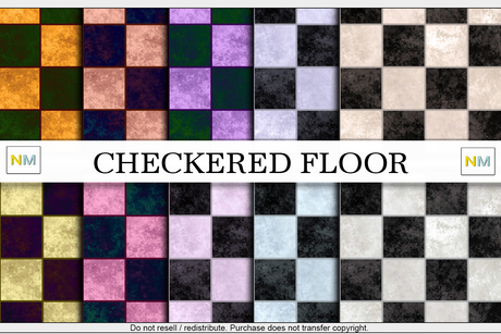 Second Life Marketplace - Checkered Floor A 10 Seamless Builders ...