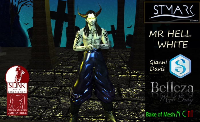 Second Life Marketplace - [DAVIS/GIANNI/JAKE/SLINK]] MR HELL WHITE