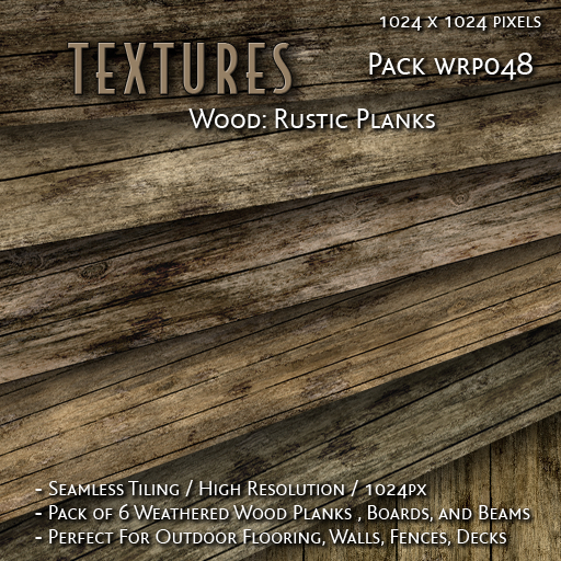 Second Life Marketplace - [WRP048] 6 1024px Weathered Seamless Wood ...
