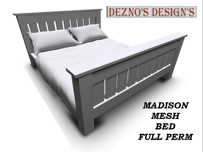 Second Life Marketplace - DED MESH MADISON BED FULL PERM
