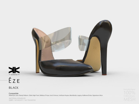 Second Life Marketplace - Eze :: Woman Shoes :: 10 Colors :: {kokoia}