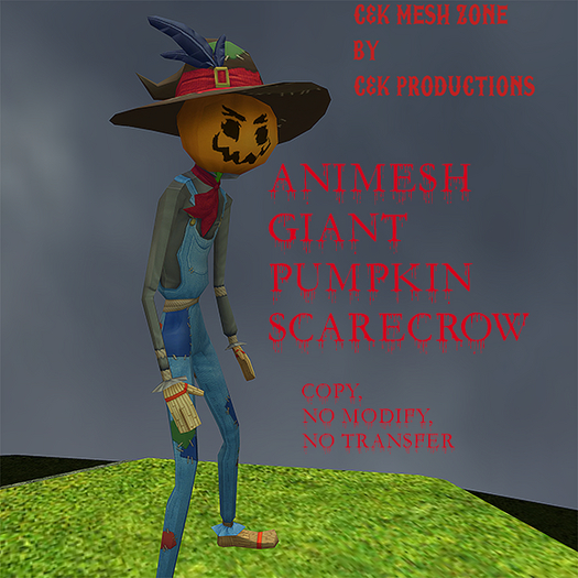 Second Life Marketplace - giant pumpkin scarecrow