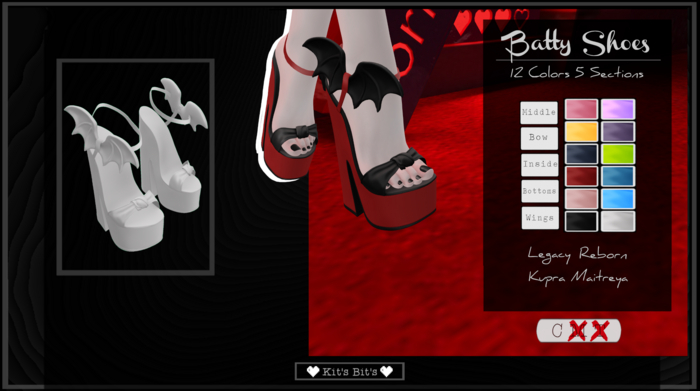 Second Life Marketplace - ~KB~ Batty Shoes FATPACK