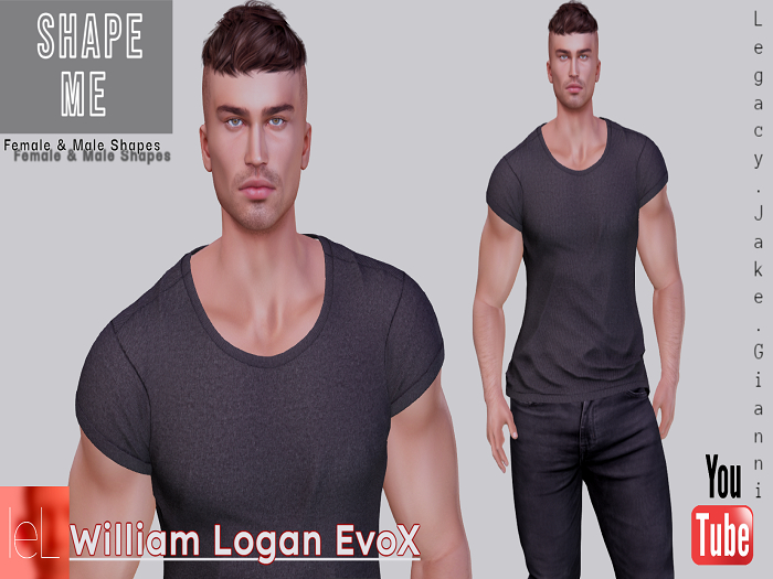 Second Life Marketplace - Shape Me - William Logan Head EvoX Shape
