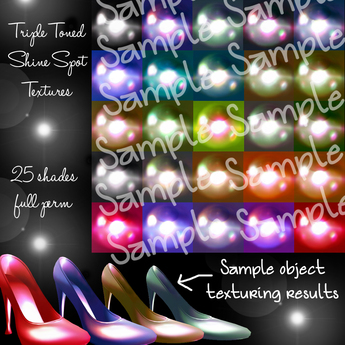 Second Life Marketplace - FULL PERM 25 Triple Toned Shine Spot Textures
