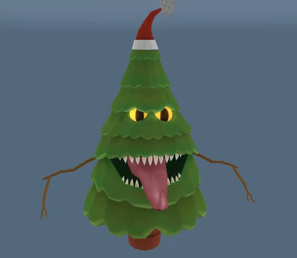 Second Life Marketplace - SLDomina Evil Xmas Tree Animated Scary ...