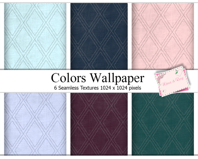 Second Life Marketplace - Colors Wallpaper - 6 Textures Seamless - NINA ...