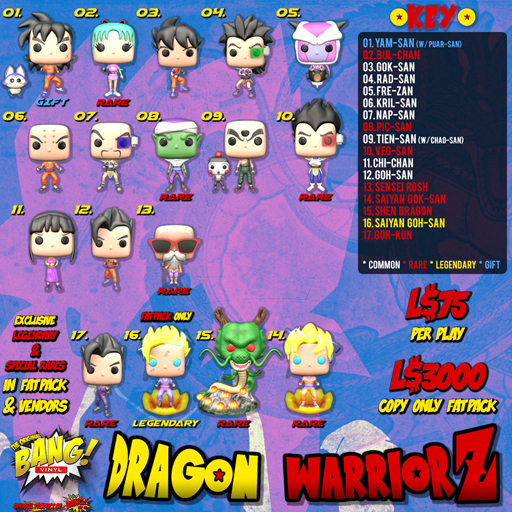 Second Life Marketplace - 09. Bang! Figures - Dragon WarriorZ - Tien-San