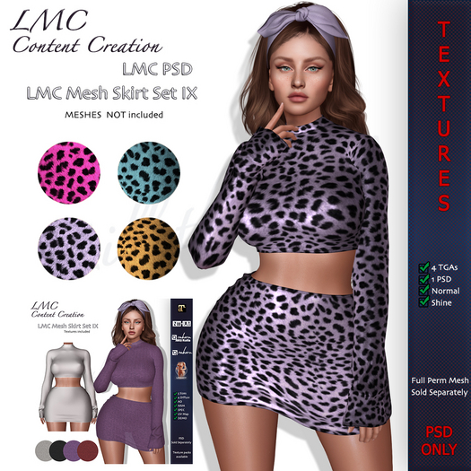 Second Life Marketplace - LMC PSD - Skirt Set IX - PSD & Textures ONLY