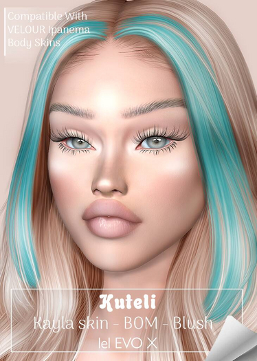 Second Life Marketplace - Kuteli // Kayla Skin - EvoX - (Blush)