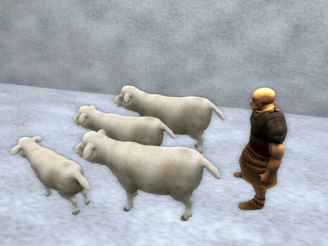 Second Life Marketplace - MD full perm Christmas shepherd with sheep