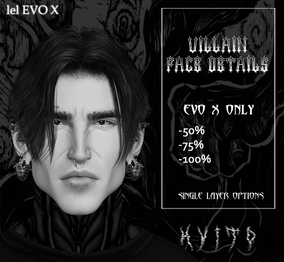 Second Life Marketplace - [KVITO] Villain Face Details EvoX DEMO!