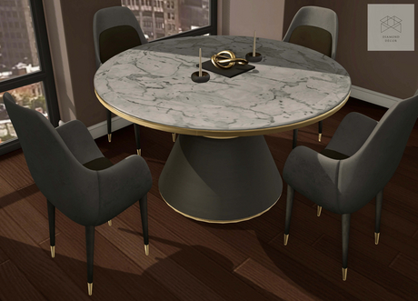 Second Life Marketplace - [DD] 'Era' Luxury Dining Table & Chair Set
