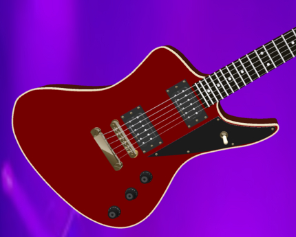 Second Life Marketplace - DHA Robin Guitar Candy Apple Red (Box)