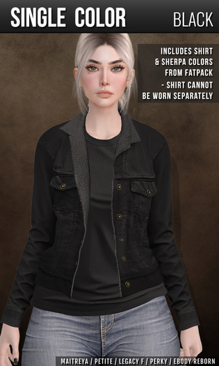 Second Life Marketplace - {COLD-ASH} SHERPA Jacket / Womens (Canvas ...