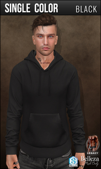 Second Life Marketplace - {COLD-ASH} Mens BECKETT Hoodie (SingleColor ...