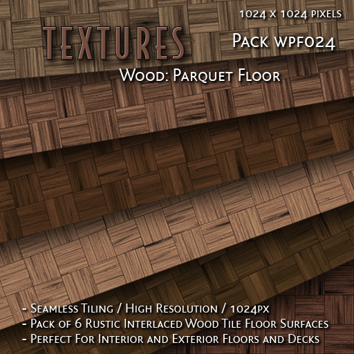 Second Life Marketplace - [WPF024] 6 1024px Seamless Natural Parquet ...