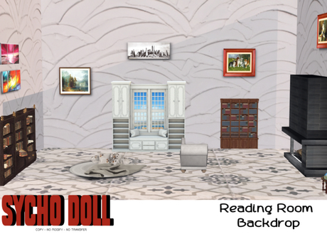 Second Life Marketplace - .SD. Reading Room Backdrop - {Rez Me}