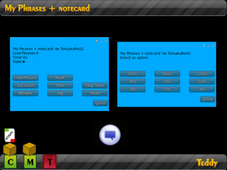 Second Life Marketplace - My Phrases + notecard