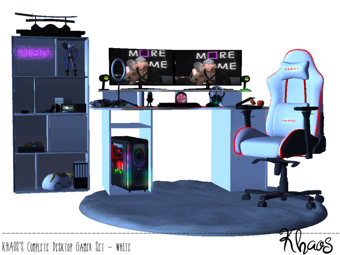 Second Life Marketplace - KHAOS'S Complete Desktop Gamer Set - White