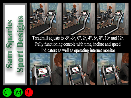 Second Life Marketplace - SSSD2022 Multi-angled Incline Treadmill v1.0 ...