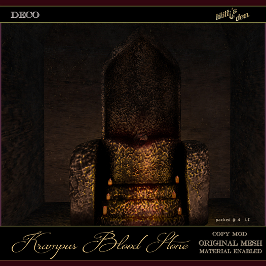 Second Life Marketplace - Lilith's Den - Krampus Blood Stone ...