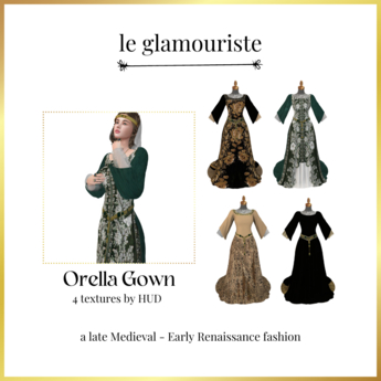 Second Life Marketplace - le glamouriste Orella Gown FATPACK