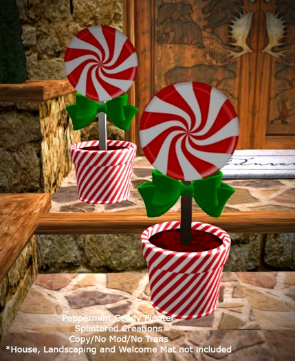 Second Life Marketplace - SC: Peppermint Candy Planter Boxed